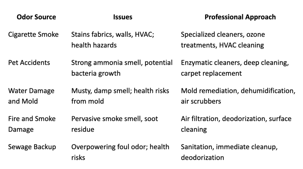 Comprehensive Guide to Professional Odor Removal